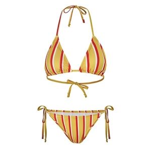 Swim | New Sexy Striped Triangle String Bikini Set | Poshmark